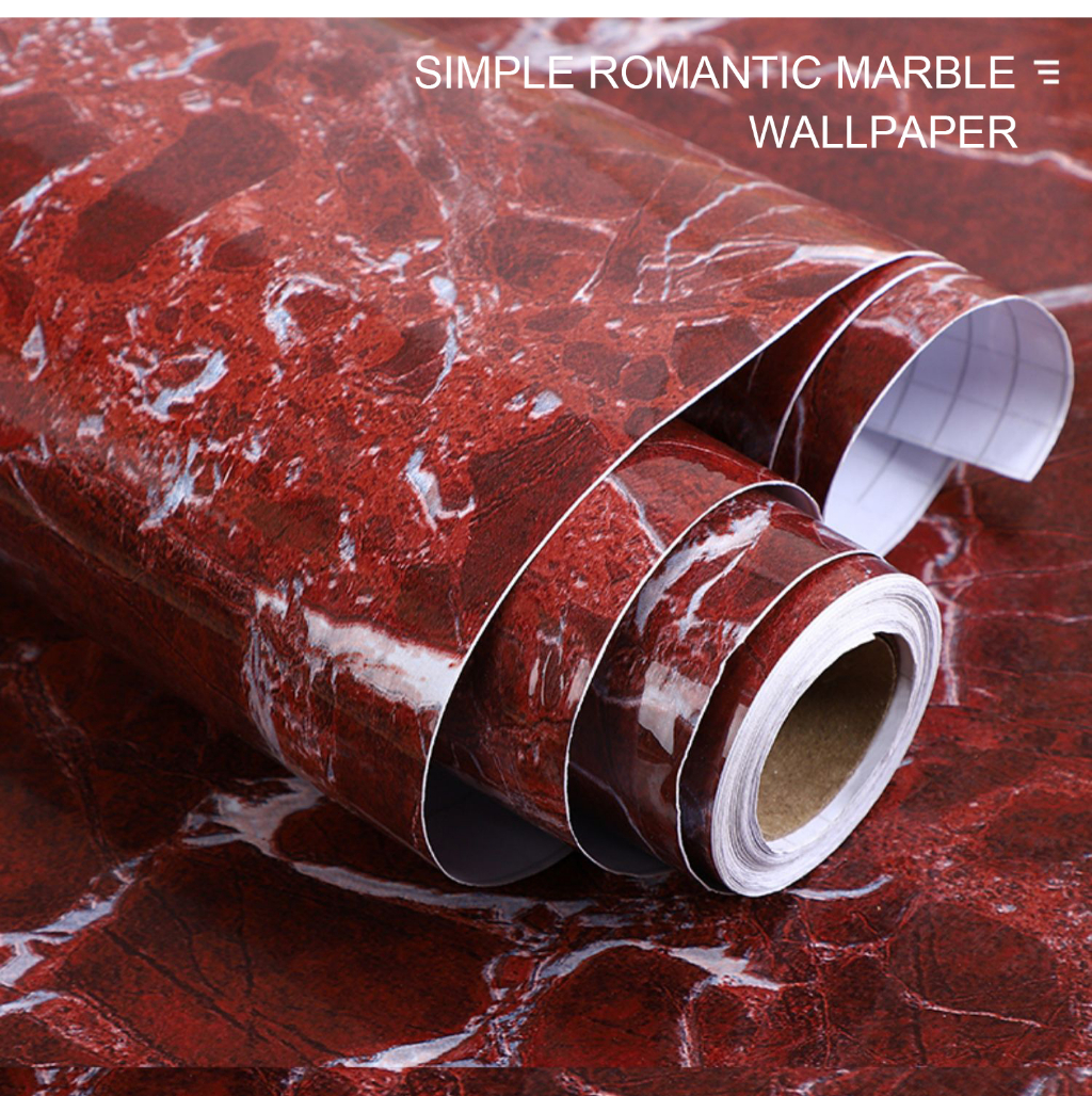 New Marble Waterproof Wallpaper Self Adhesive Stickers Kitchen Cupboard ...