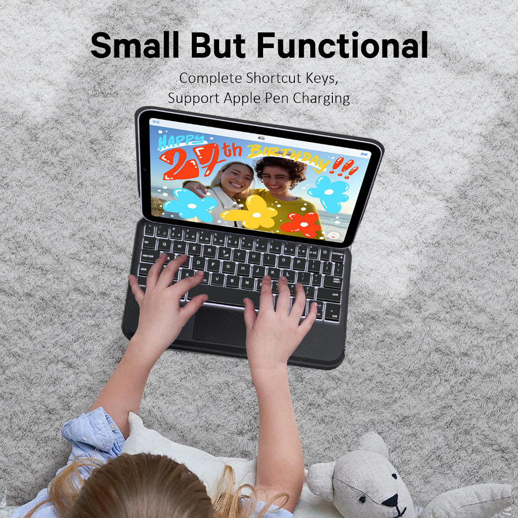 Keys Detachable Case and Wireless Keyboard for Apple iPad Mini 6th 7th ...