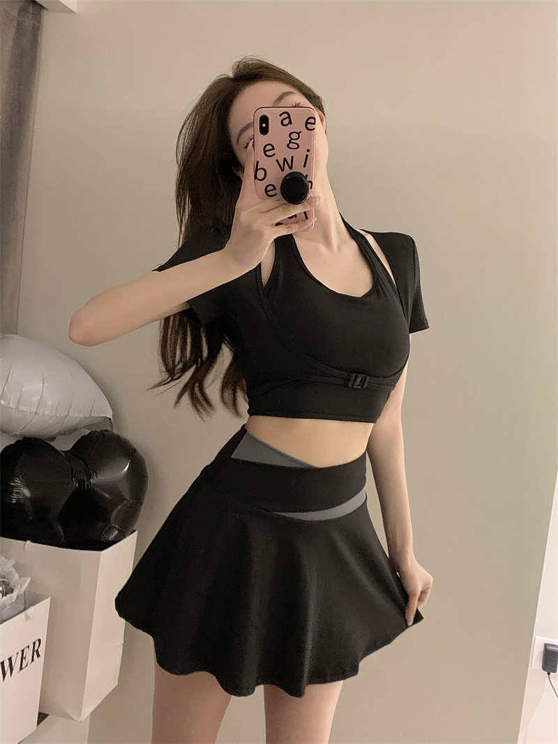 Fit.HER T-shirt New Honey Peach Neck Top With Chest Cushion Short Fit ...