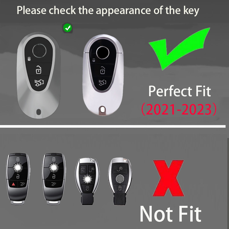 ZOBIG Genuine leather Key Fob Cover for New Mercedes Benz Car Key Case ...