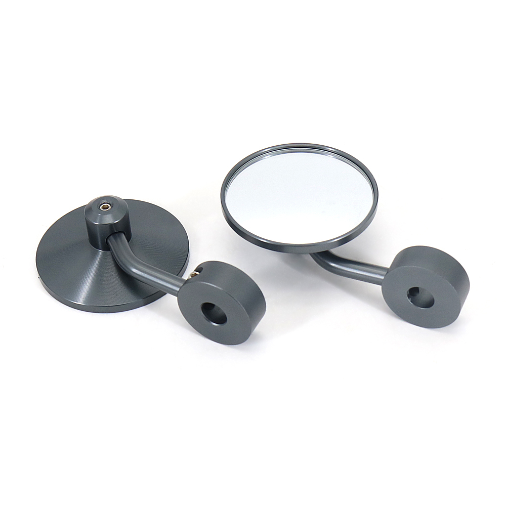 Motorcycle Rearview Handle Bar End Mirrors Round Convex Mirror Side ...