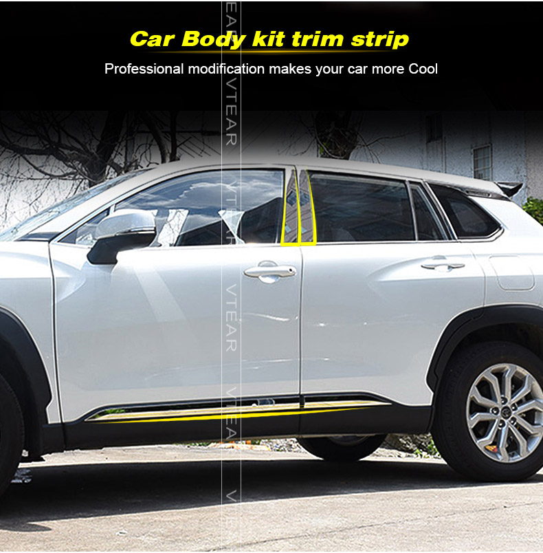 For Toyota Corolla Cross 2021 2022 2023 2024 body kit Stainless Steel ...