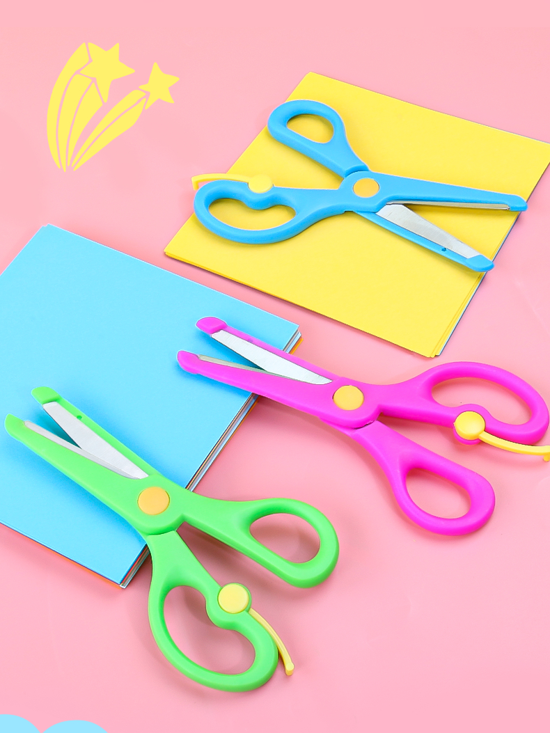 【READY STOCK】 Kindergarten manual scissors Primary school round head ...