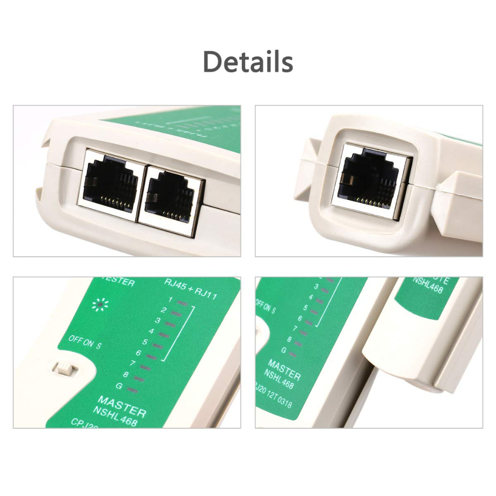 AMPCOM RJ45 Network Cable Ethernet Tester Tool for CAT5 CAT6 CAT7 8P 6P ...