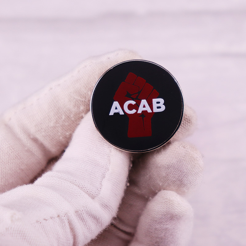 ACAB All Cops Are Bastards enamel pin badge Backpack Decoration Jewelry ...