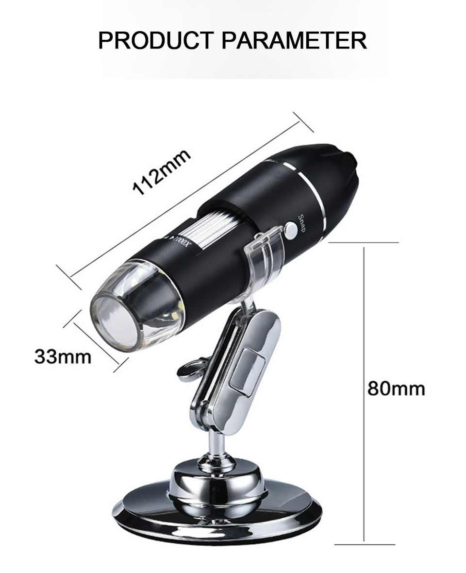 Digital Microscope Handheld USB HD Microscope Inspection Camera 1600X ...