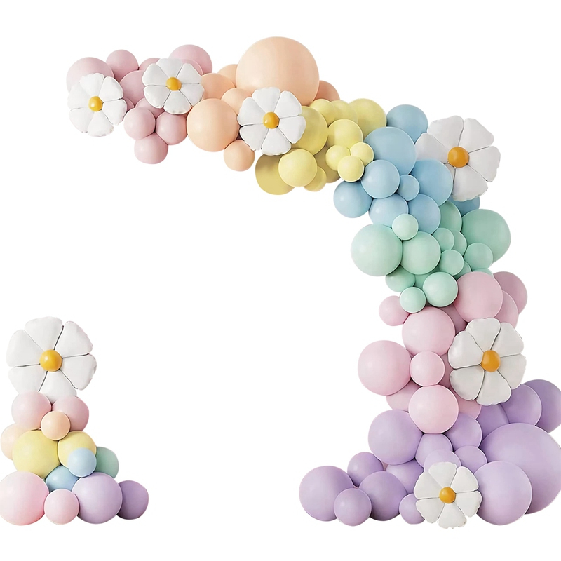 124PCS Little Daisy Rainbow Balloon Garland Arch Kit Kids Birthday ...