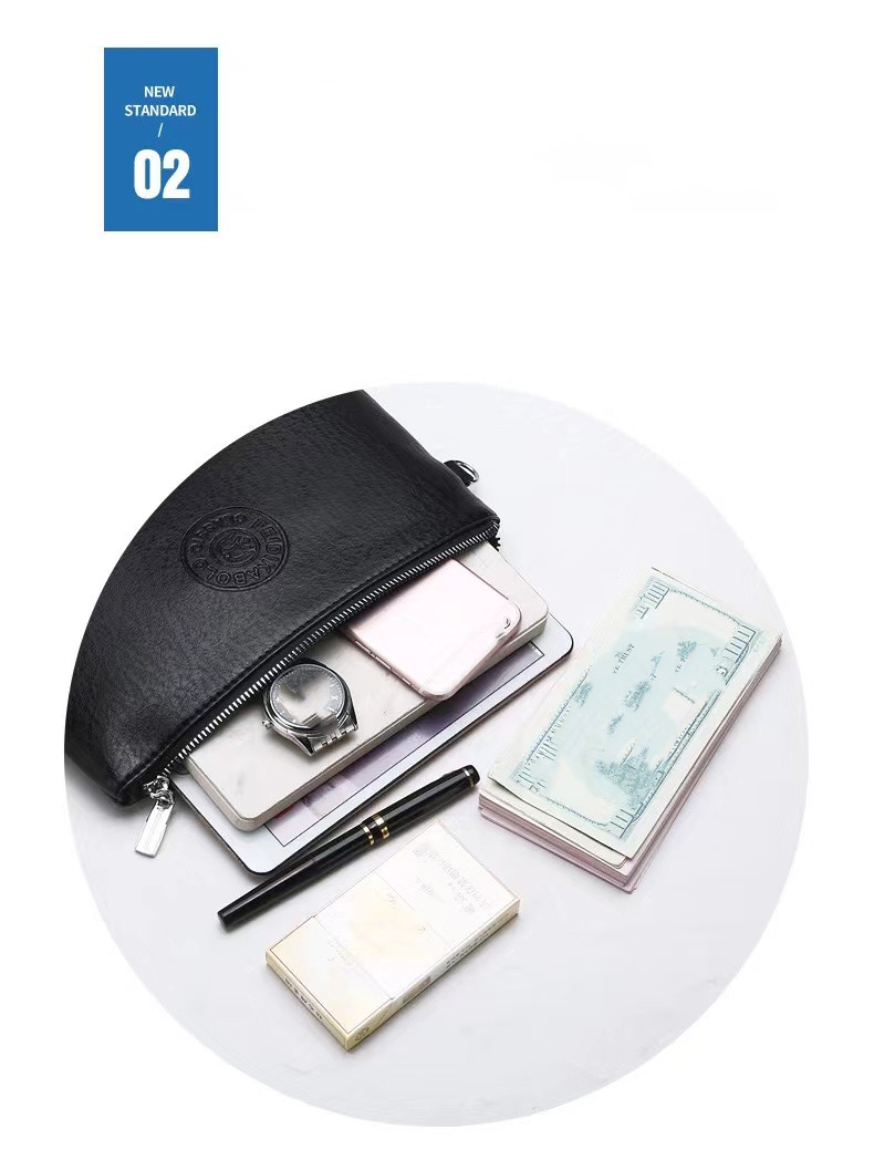 Men Bag,PU Leather Micro Clutch Bag Multi-Compartment Handbag Vintage ...