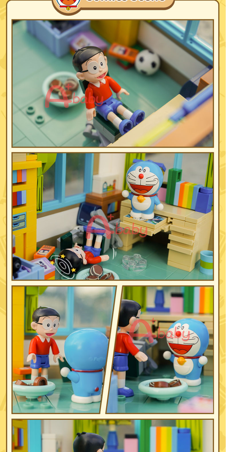 [A+baby] Keeppley Doraemon Nobita Room Time Machine Building Blocks ...