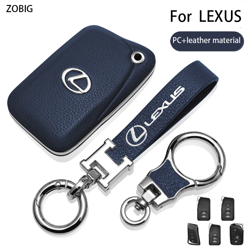ZOBIG Genuine leather Key Fob Cover for Lexus Car Key Case Shell For ...