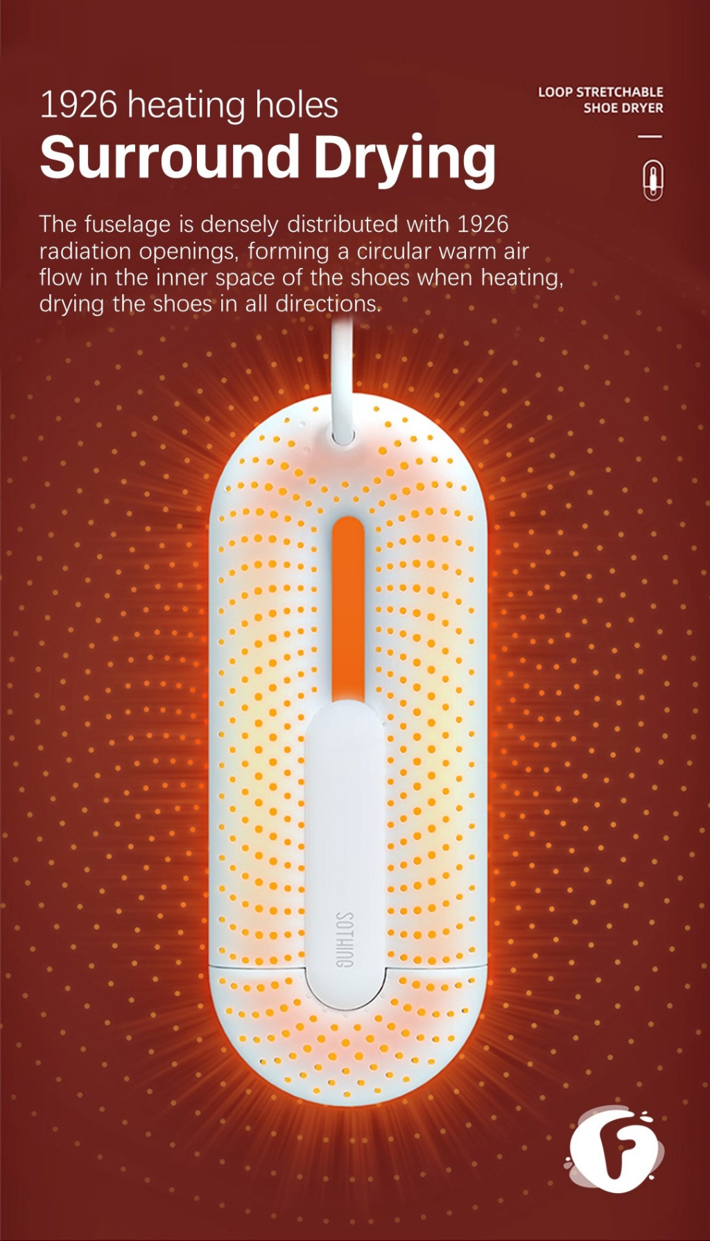 Xiaomi Sothing Retractable Shoe Dryer Shoe Deodorization Sterilization ...