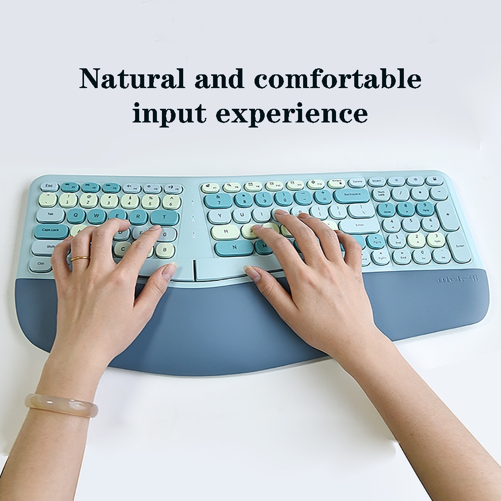 Mofii Ergonomic Wireless Keyboard Mouse 2 4g Keyboard And Mouse Combo Palm Rest Full Size