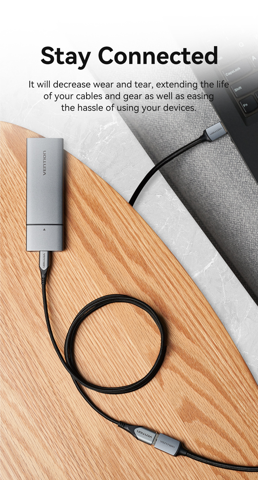 Vention Extension Cable USB 3.0 Type A Male to Type A Female Extender Data Cord Super Speed for ...
