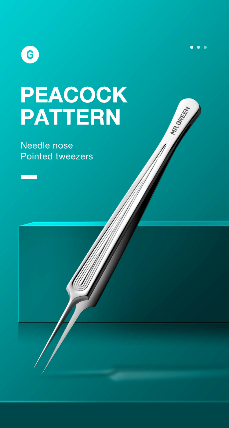 MR.GREEN Ingrown Hair Tweezers Needle Nose Pointed Tips Tweezers For ...