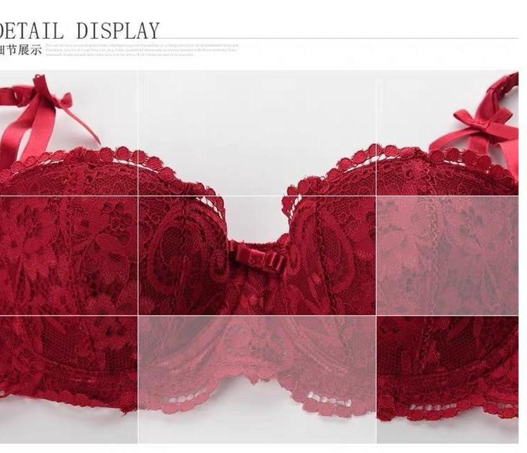 Lace Sexy Underwear Half Cup Thin Style Minimizer Bra No Sponge Small ...