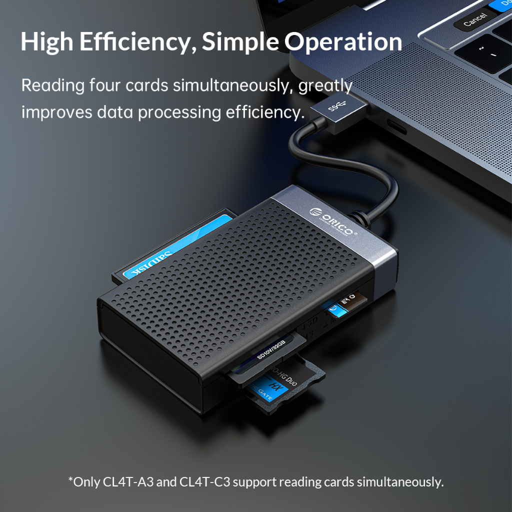 ORICO Type C Card Reader 4 in 1 Memory Smart Card Reader SD TF CF MS ...