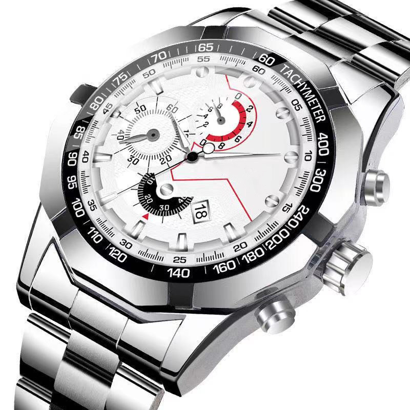 Jam Tangan Lelaki POSHI Fashion Luxury Silver Stainless Steel Automatic ...