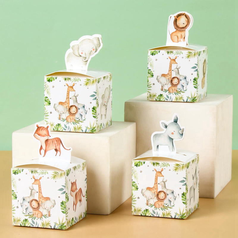 24pcs Animal Candy Box Safari Theme Party Decorations Birthday Gift For ...