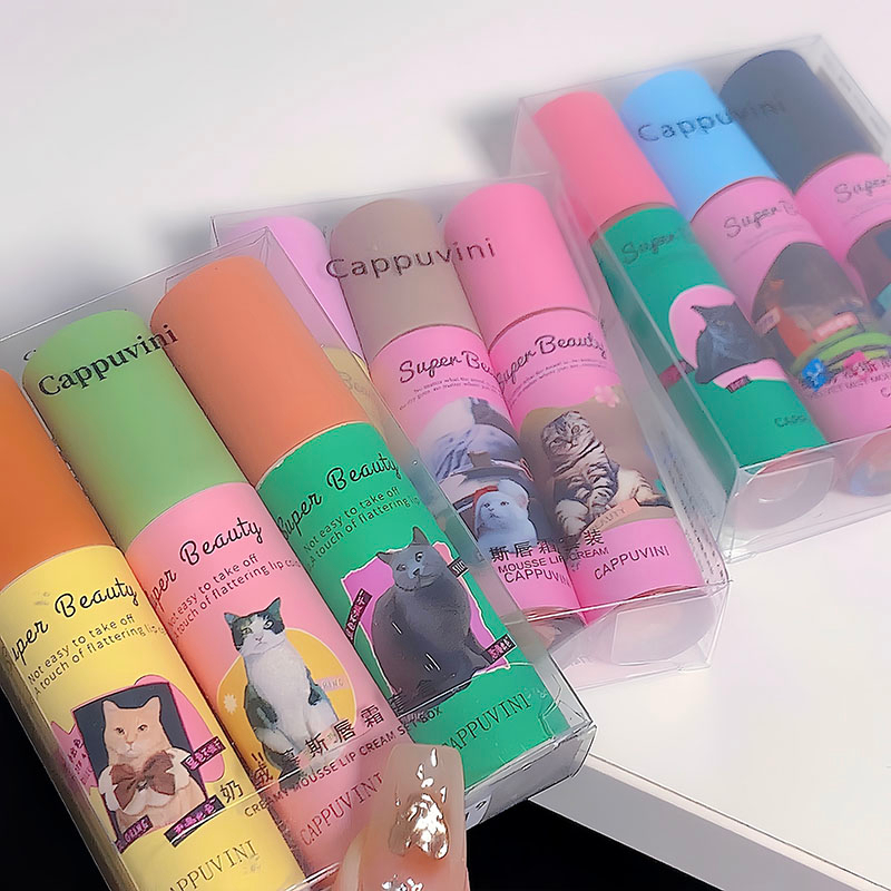 “Flortte"same style CAPPUVINI Cat lip mud velvet mousse texture lip ...