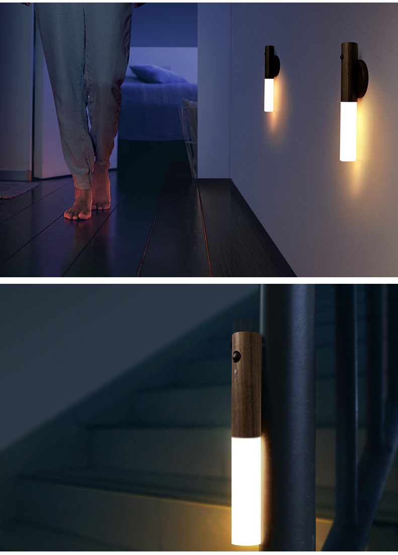 Nordic Minimalist Wireless Wall Lamp Wall Lamp Battery Smart Sensor ...