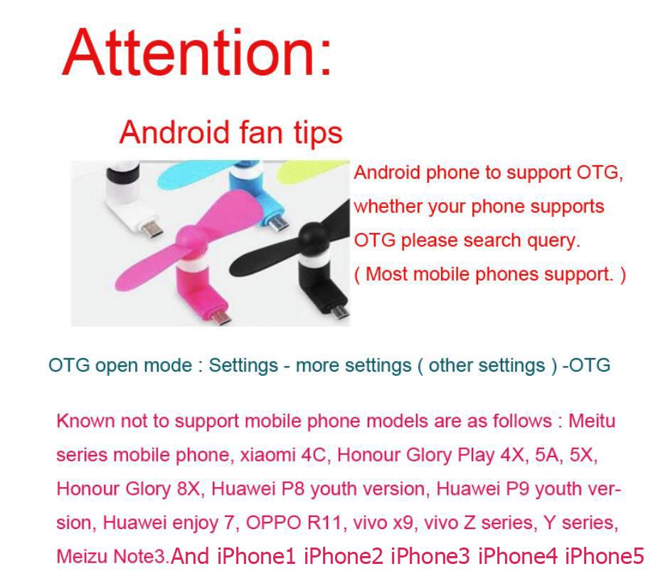 Creative Mini USB Phone Fan Type-C Android Apple Portable Small Fan ...