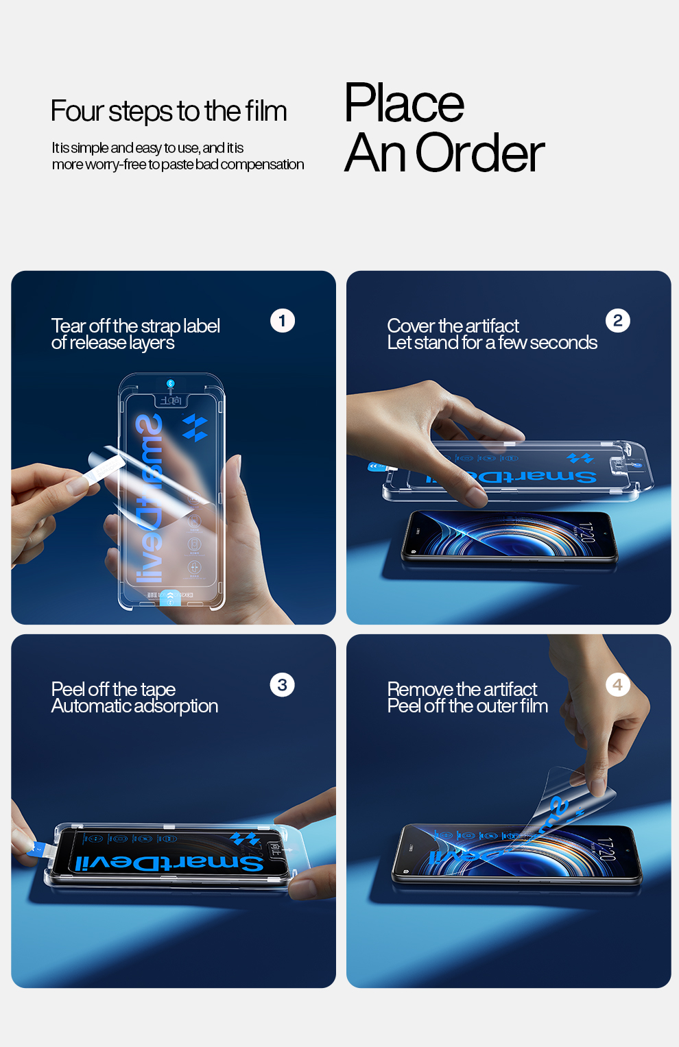 SmartDevil Tempered Glass Second Sticker Screen Protector For POCO F6 ...