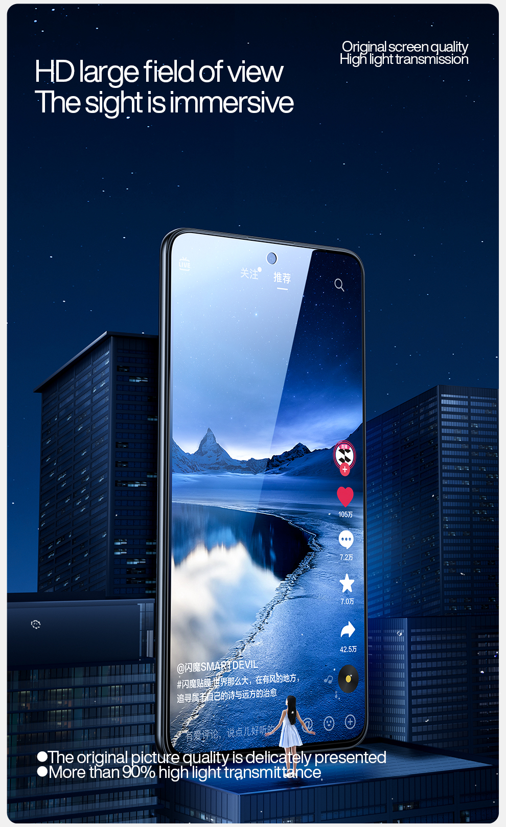 SmartDevil Tempered Glass Second Sticker Screen Protector For POCO F6 ...