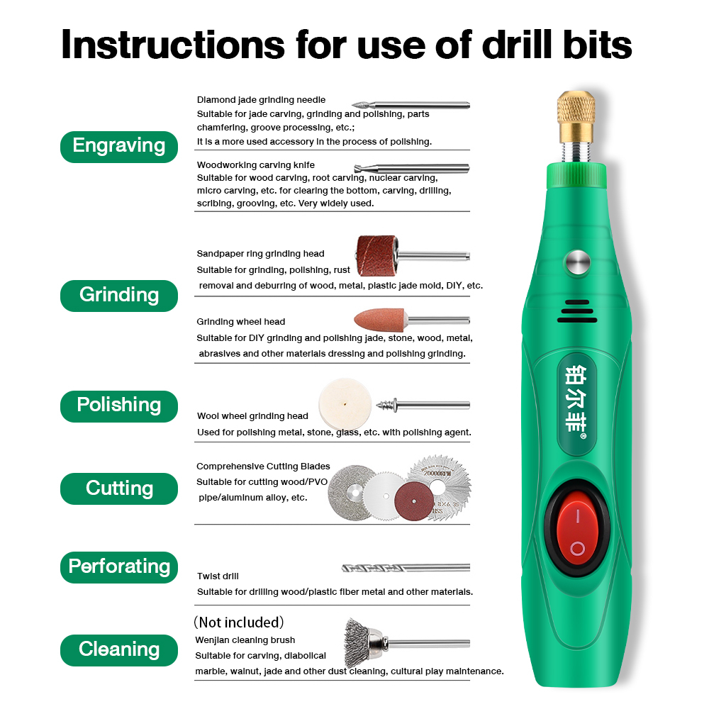 110-240V Mini Electric Drill Multi-function Electric Grinding Polishing ...