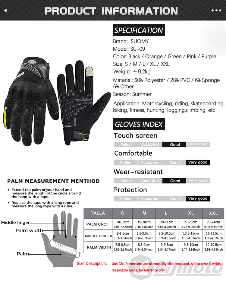 Suomy Summer Breathable Motorcycle Riding Gloves Women Rider Anti-fall ...