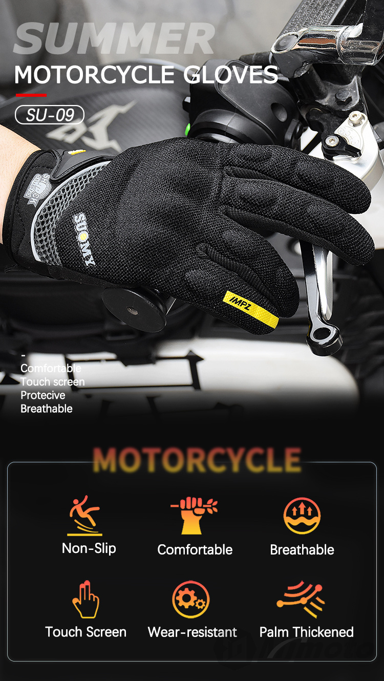 Suomy Summer Breathable Motorcycle Riding Gloves Women Rider Anti-fall ...