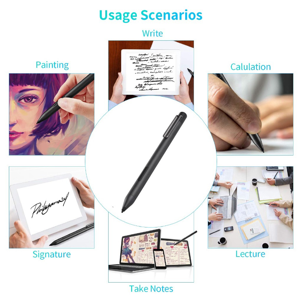 Surface Stylus Pen for Microsoft Surface 4096 Levels Pressure Pencil ...