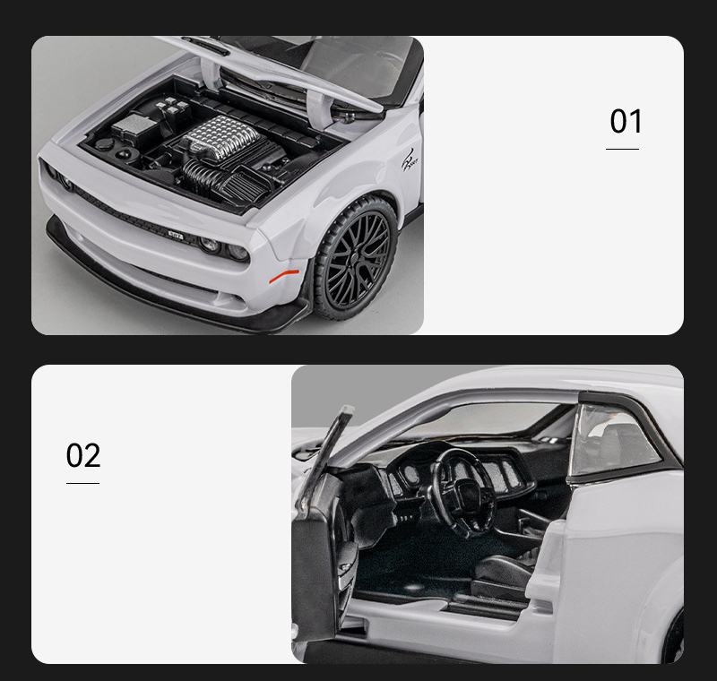 Diecast car 1:32 DODGE CHARGER Hellcat SRT American Muscle Car Models ...