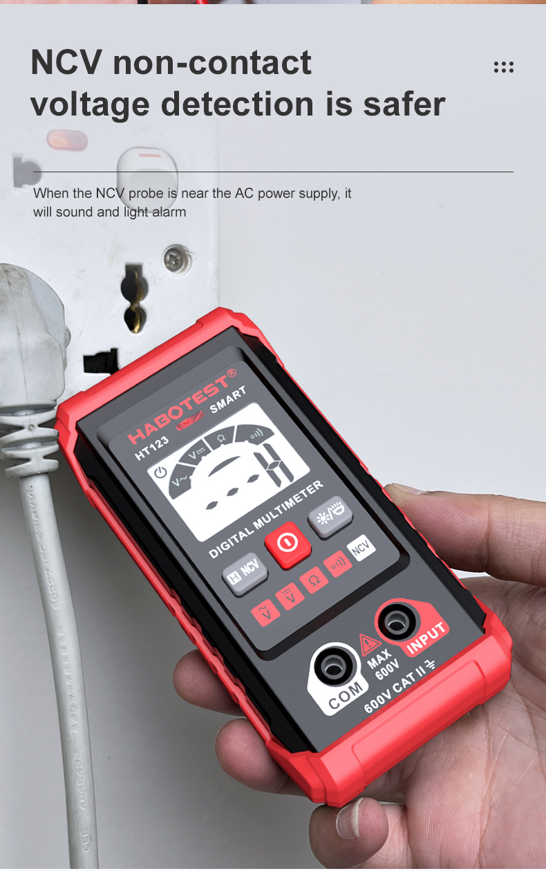 600V Smart Mini Digital Multimeter Auto Ranging AC/DC Voltage Voltmeter ...