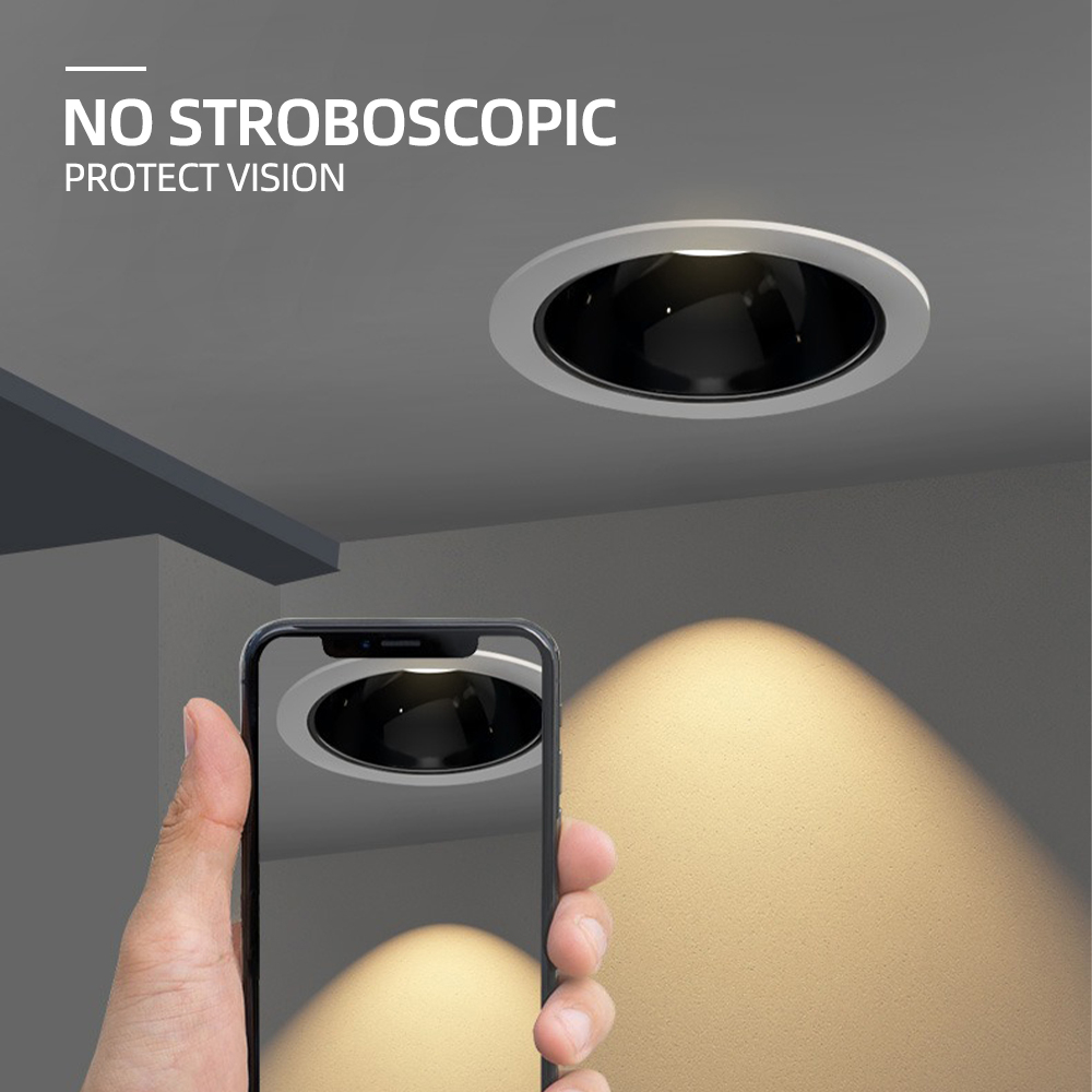 LED Spotlight Deep Anti-Glare Embedded LED Light COB Ceiling Recessed ...