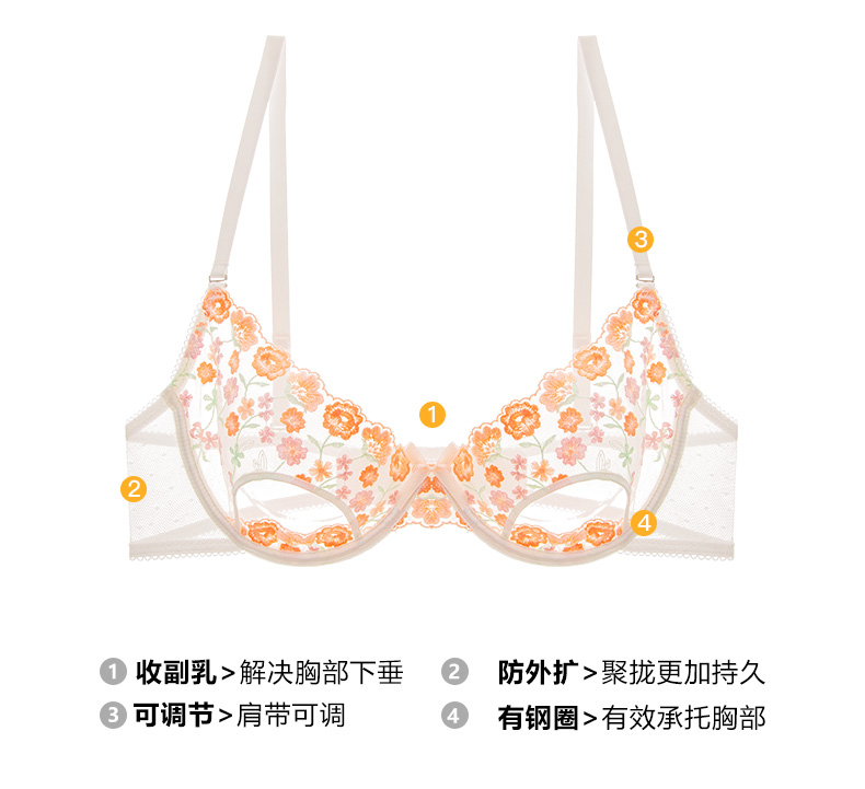 Kall's Blooms Original Design French Transparent Bra Sexy Lace Set ...