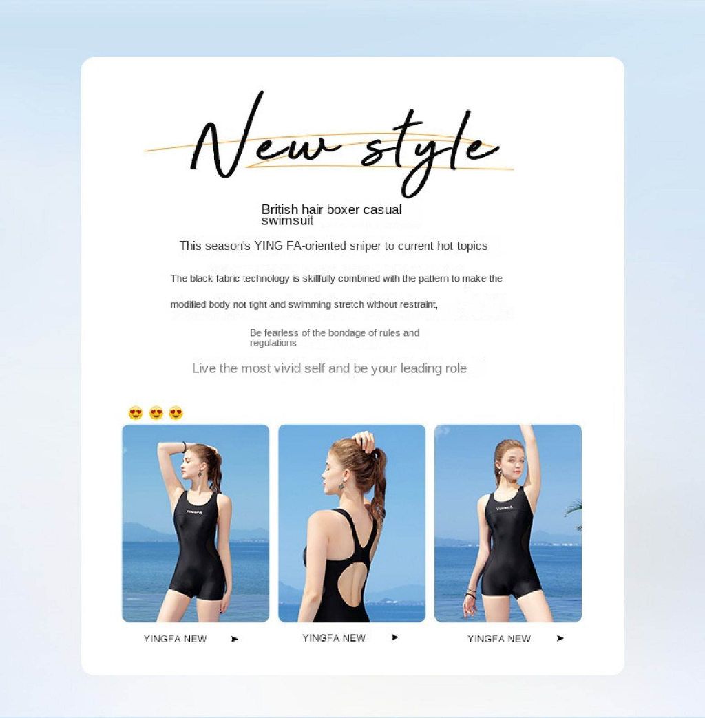 YINGFA Black Swimsuit Woman 2023 Slimmer Look Designer Korean Bathing ...