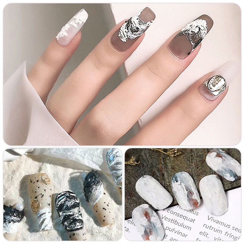 Rou Bao Nail Gypsum Glue Relief Baroque Color Painting Flow Sand Glue ...