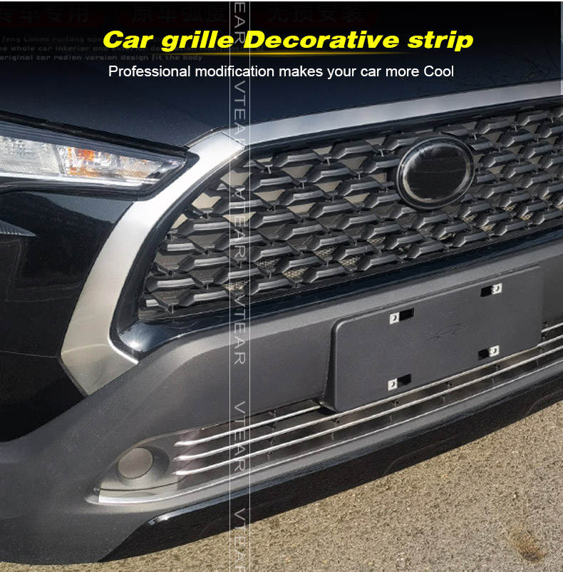 For Toyota Corolla Cross Body Kit Stainless Steel Front Grille Guards ...