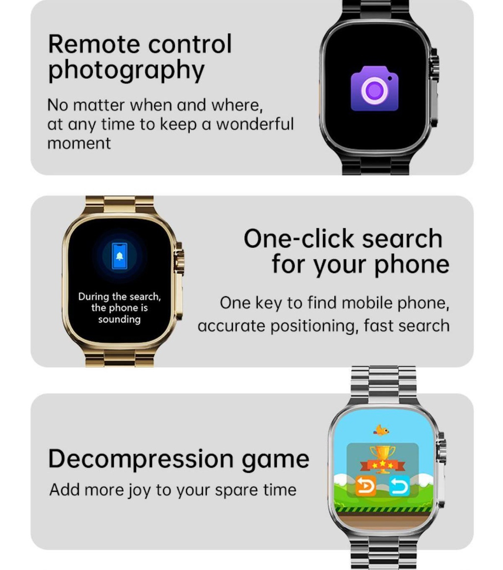 G9 Ultra Pro Ultra Smart Watch Unisex Ip68 GPS Positioning Waterproof 3 ...