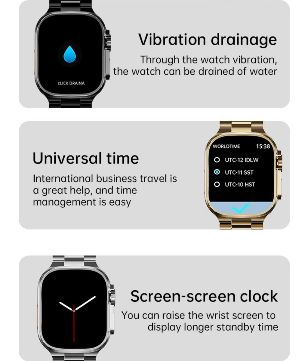 G9 Ultra Pro Ultra Smart Watch Unisex Ip68 GPS Positioning Waterproof 3 ...