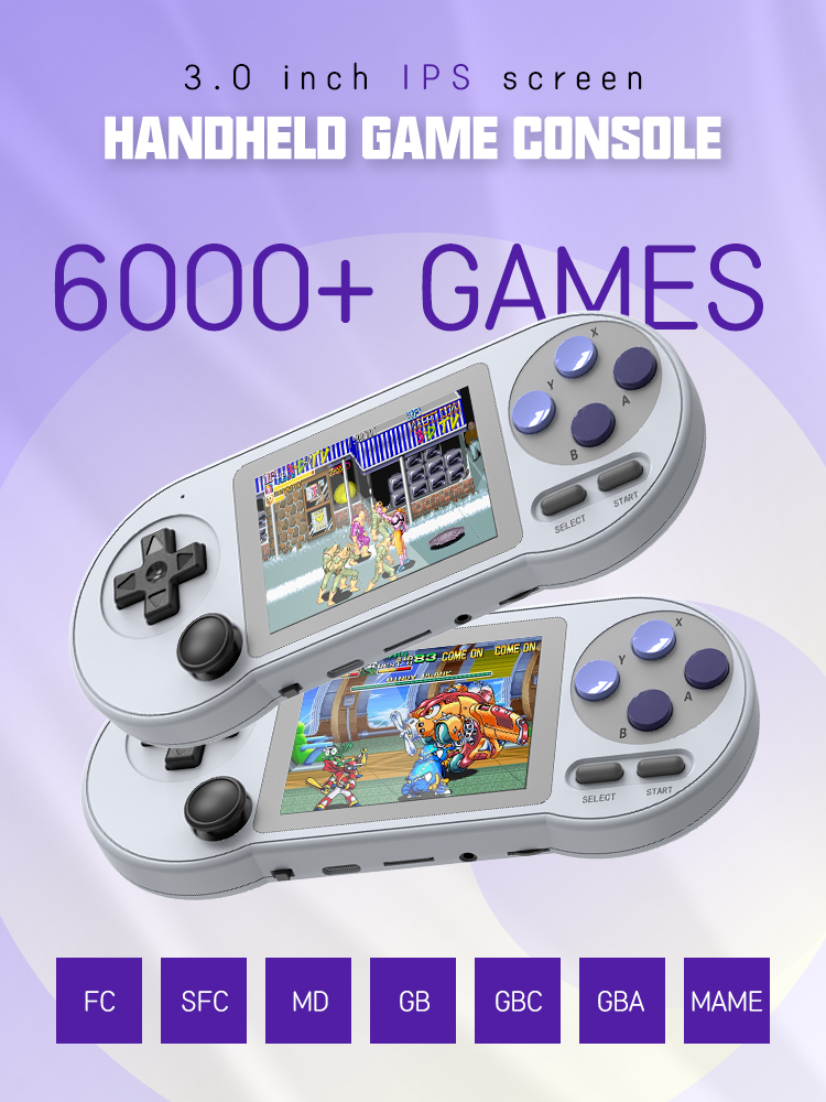 VILCORN SF2000 3 Inch IPS Wireless Handheld Game Console 2 Player Mini Portable Retro 10000 ...