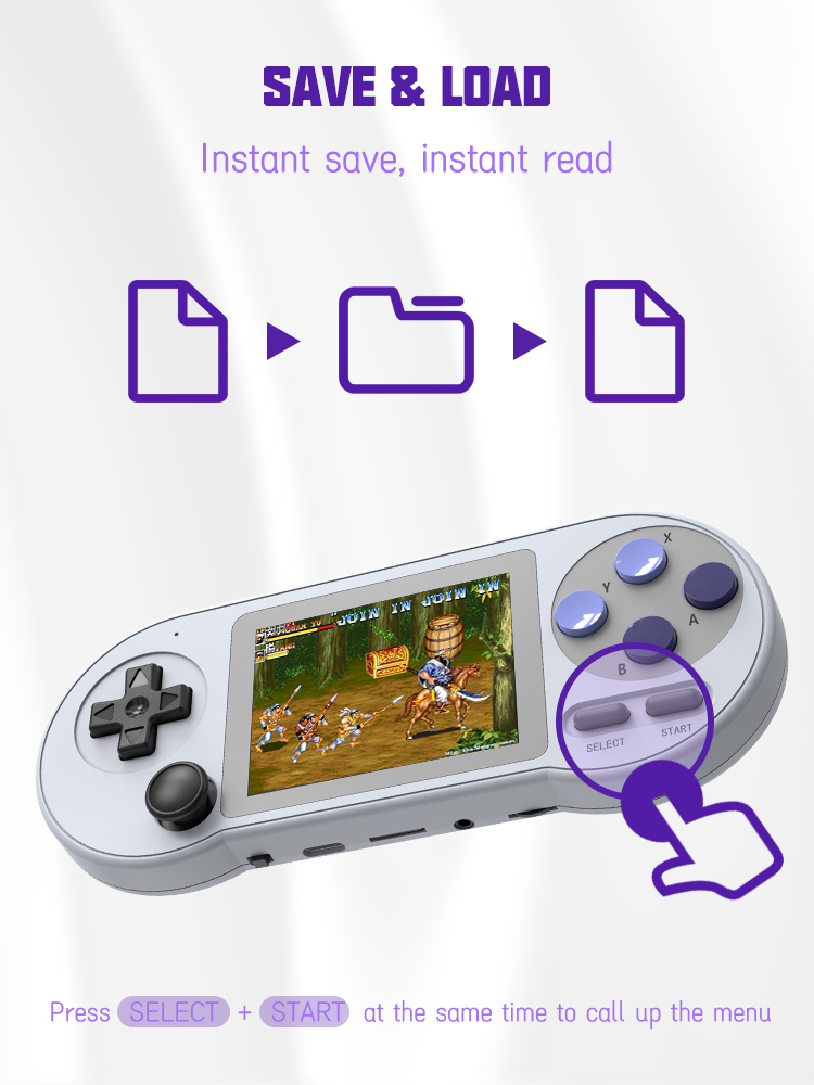 VILCORN SF2000 3 Inch IPS Wireless Handheld Game Console 2 Player Mini Portable Retro 10000 ...