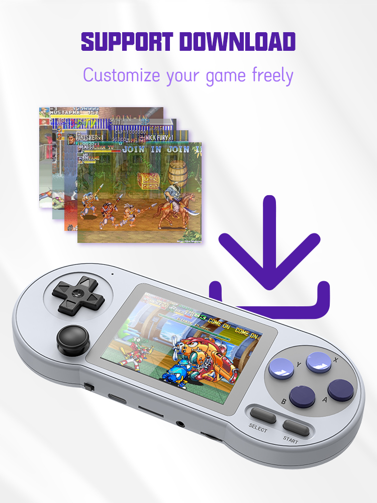 VILCORN SF2000 3 Inch IPS Wireless Handheld Game Console 2 Player Mini Portable Retro 10000 ...