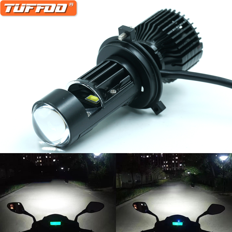TUFFOO Plug And Play Motorcycle Mini H4 HS1 LED Headlight Projector ...
