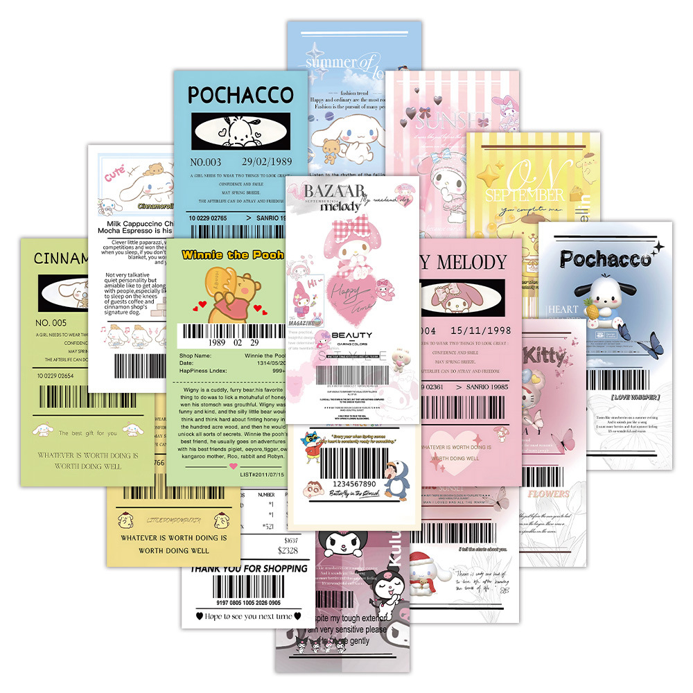20PCS Ins Style Sanrio Family HelloKitty Mymelody Cinnamoroll ...