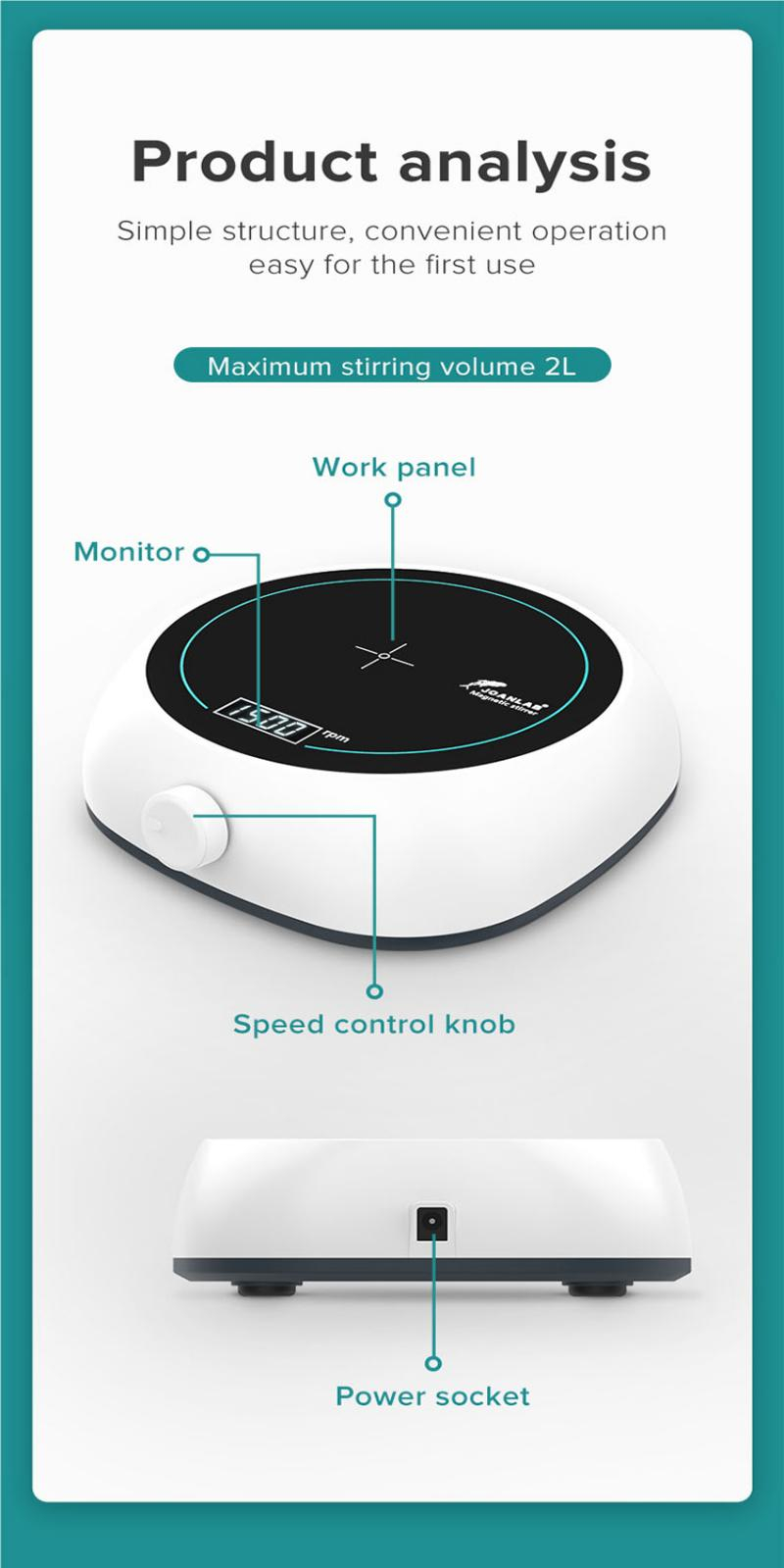 JOANLAB Digital Display Magnetic Stirrer Lab Equipment Magnetic ...