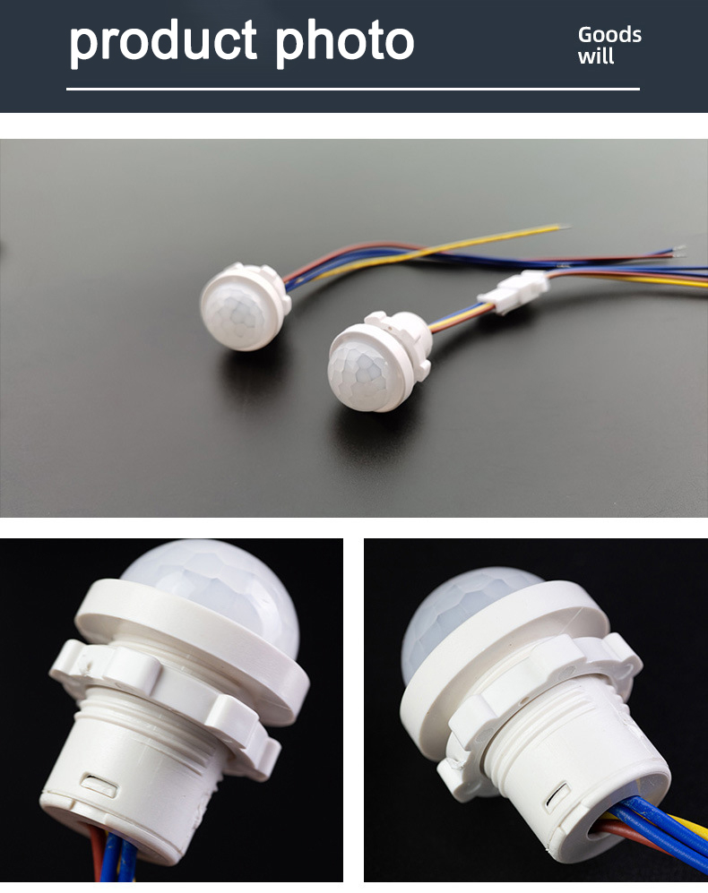 110/220v Mini LED Sensitive Night Light Home Indoor Outdoor Infrared ...
