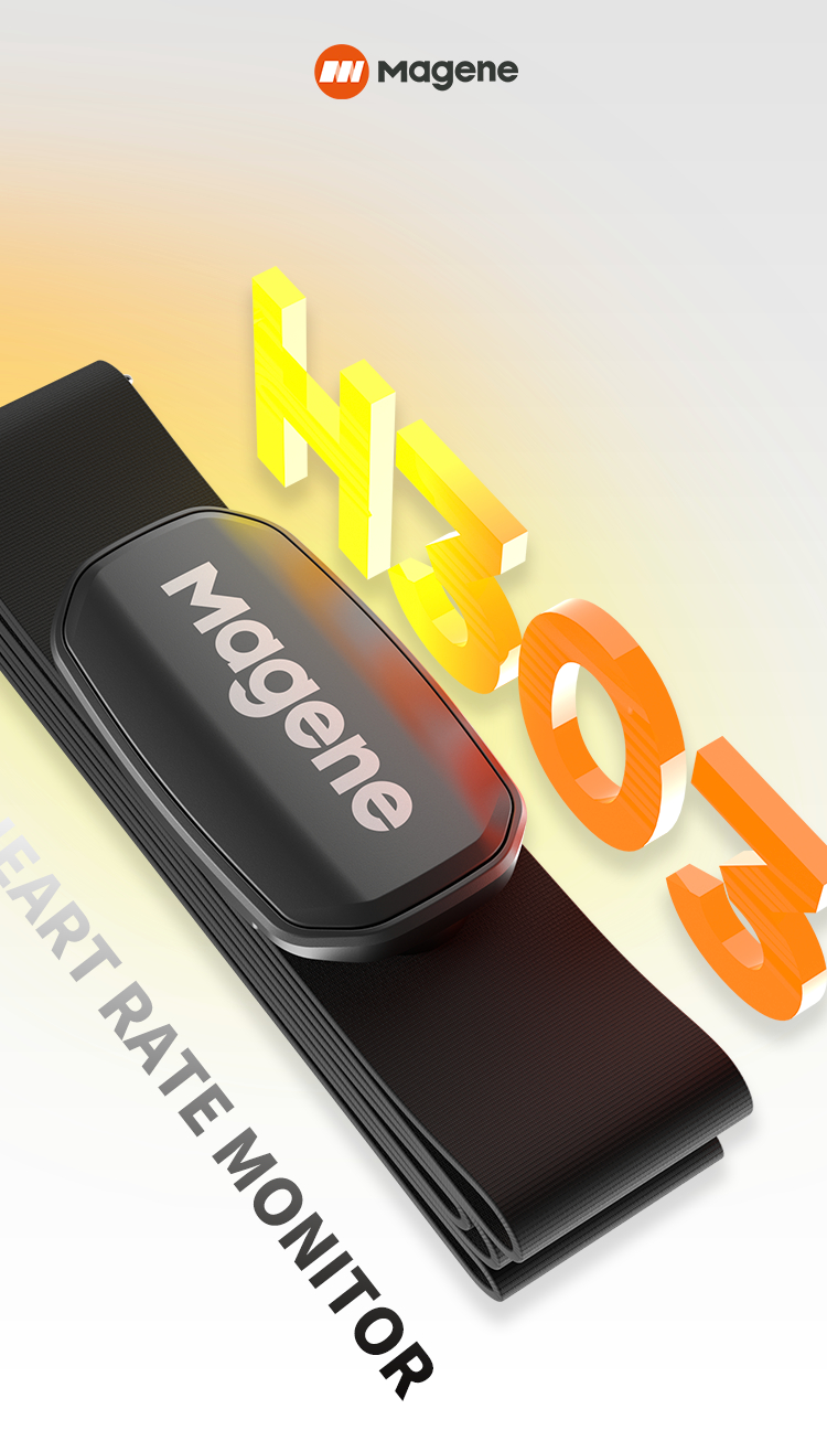 Magene H303 Heart Rate Sensor Bluetooth ANT HR Monitor With Chest Strap ...