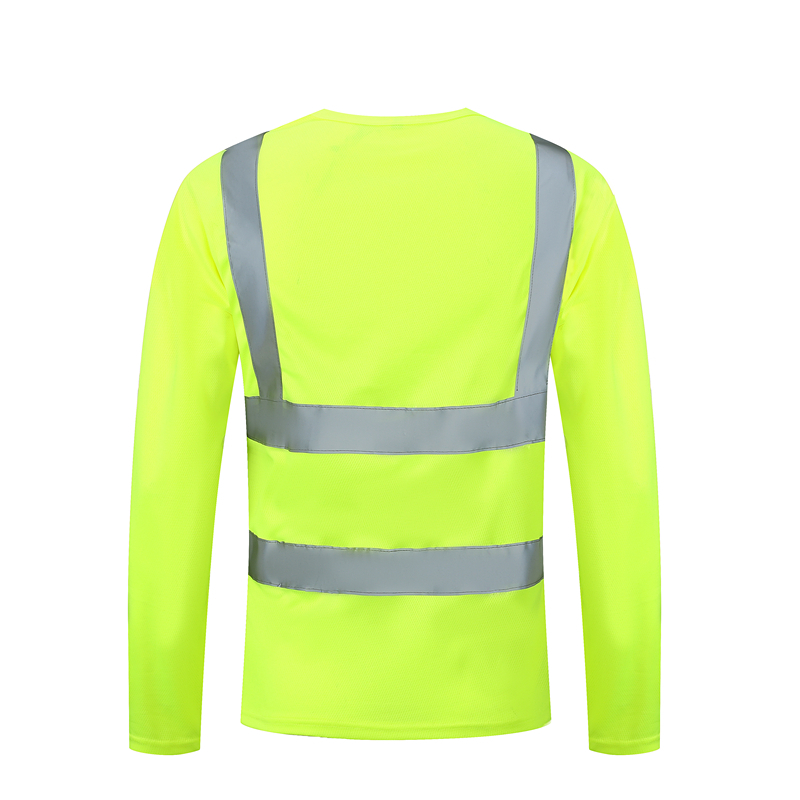 Fluorescent Yellow High Visibility Shirts Reflective Safety t-Shirt ...