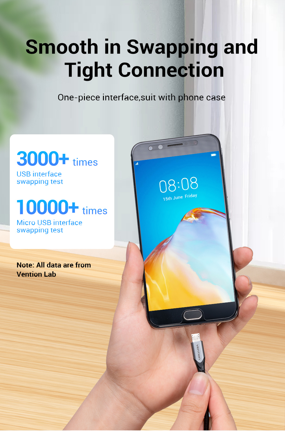 Vention Micro USB Cable 3A Fast Charging & Data Sync Cable Nylon ...